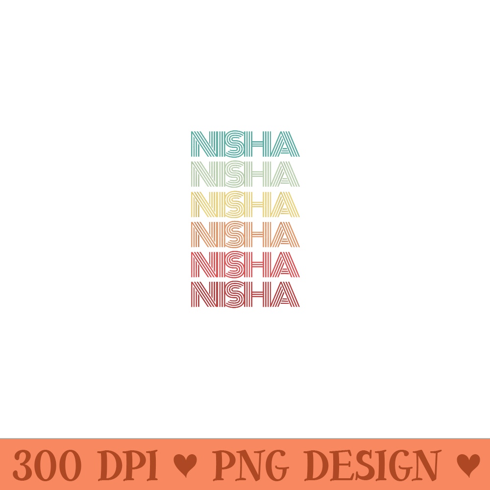 First Name NISHA Indian Girl Retro Personalized 80s Party - | Inspire ...