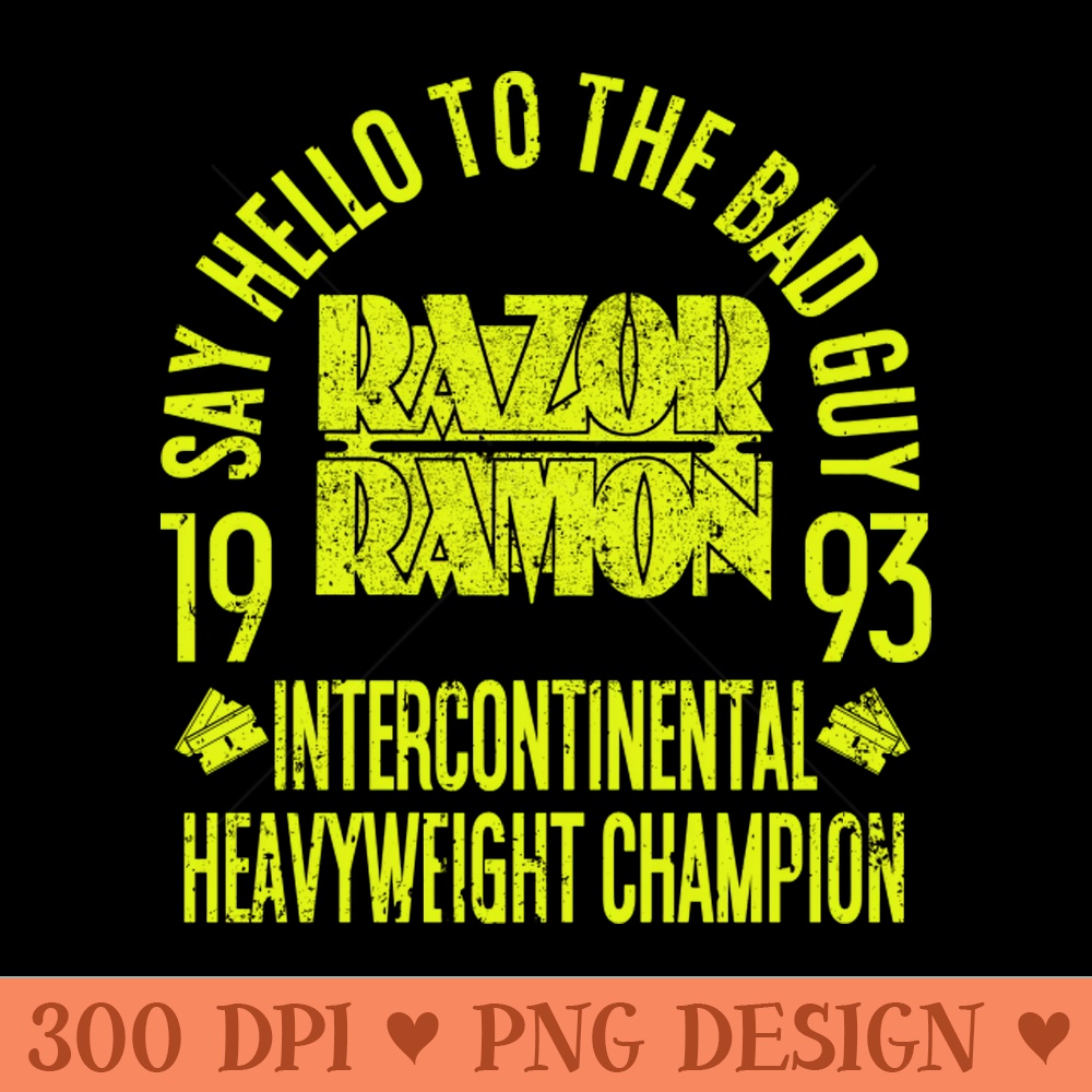 Intercontinental Champion Razor Ramon - PNG Sublimation - Inspire Uplift