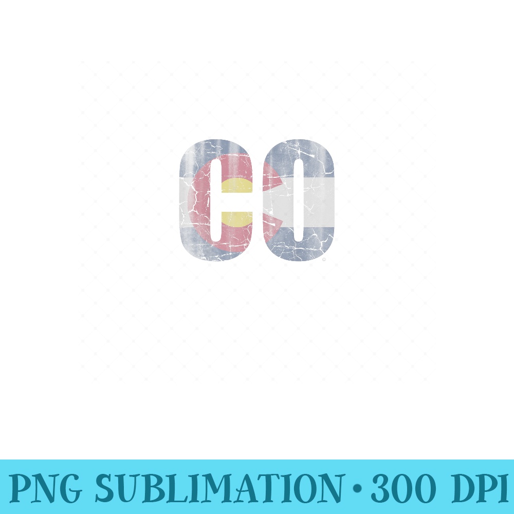 Colorado Flag CO Vintage Distressed - PNG Graphics | Inspire Uplift