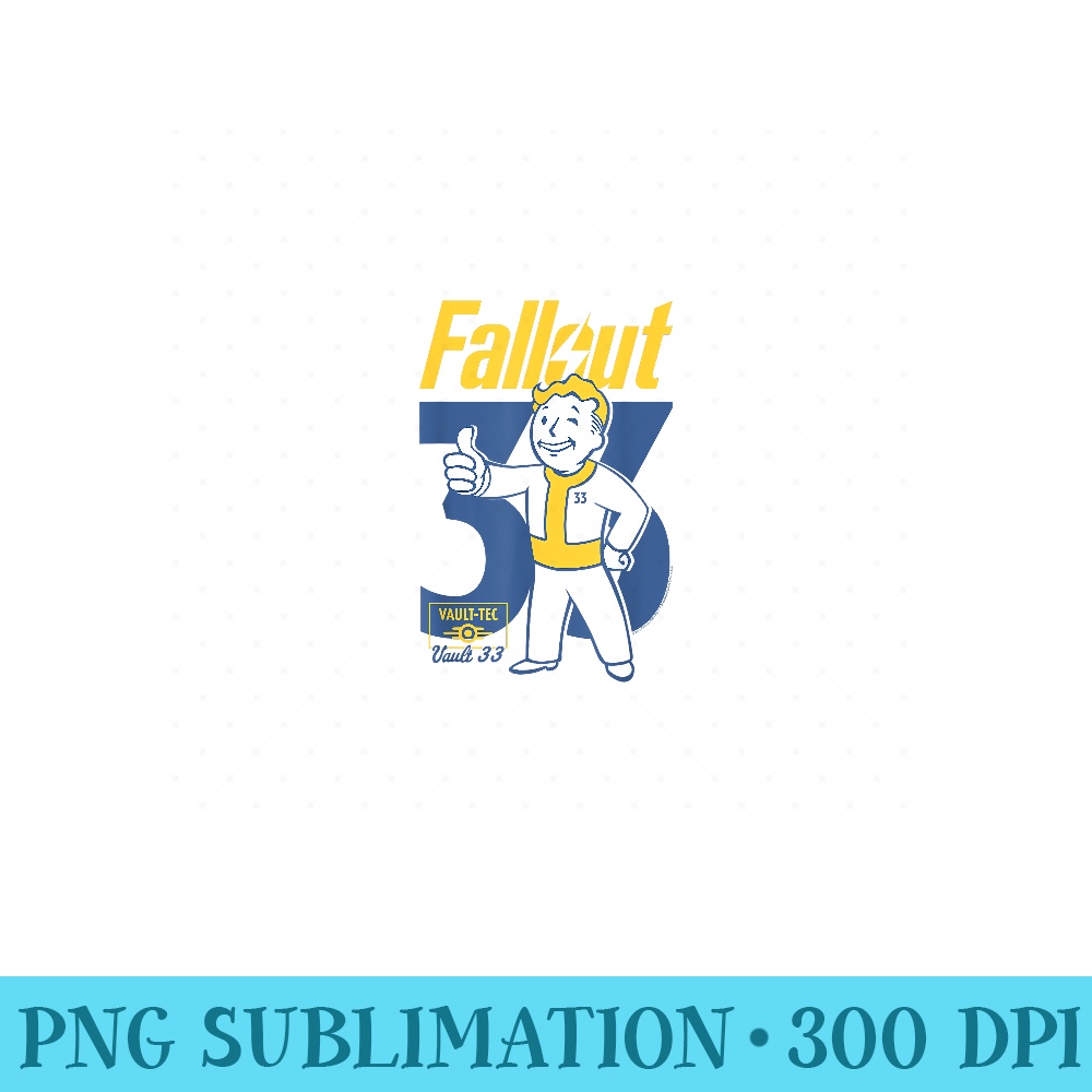 Fallout TV Series 33 Vault Pose - Modern PNG designs | Inspire Uplift
