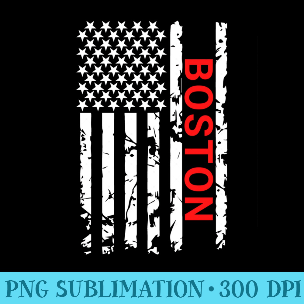 Boston USA Black White Flag - Unique Sublimation patterns | Inspire Uplift