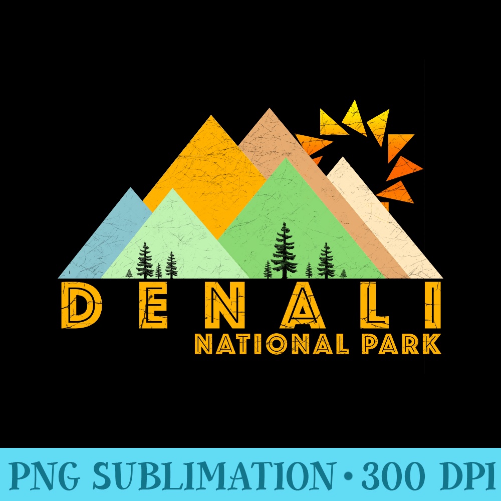 Retro Vintage Denali National Park - Transparent PNG Resourc | Inspire ...