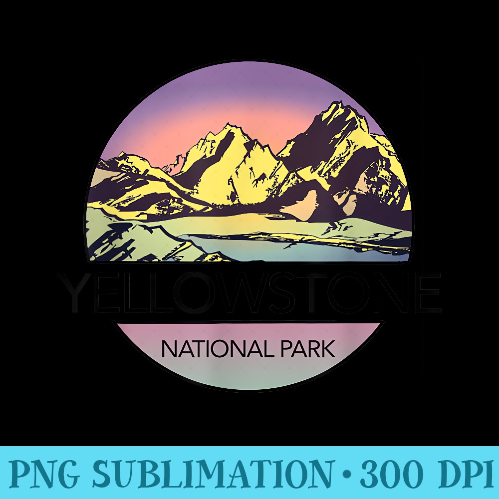 Retro Vintage Yellowstone National Parks - Transparent PNG F | Inspire ...