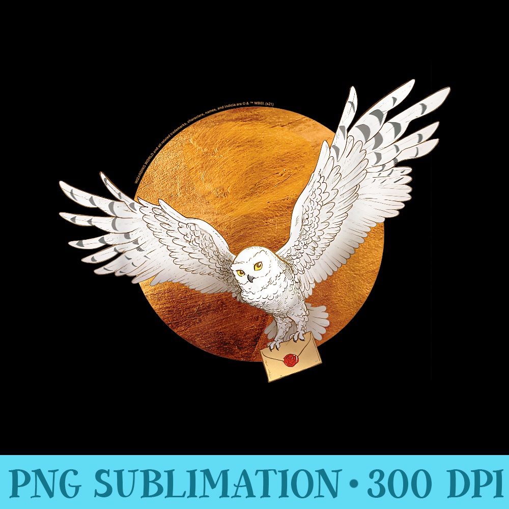 Harry Potter Hedwig and the Moon - Digital PNG Artwork | Inspire Uplift