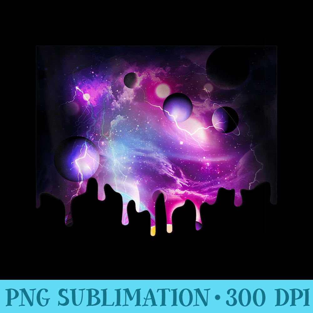 Dripping Space Galaxy Universe Cosmic Paint Drip - High Qual | Inspire ...
