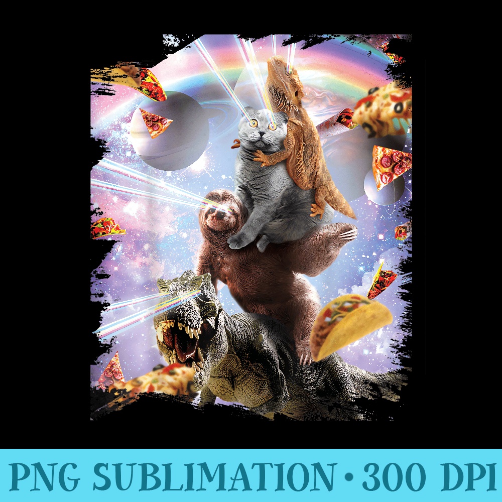 Laser Eyes Space Bearded Dragon Cat Sloth Dinosaur - Free Tr | Inspire ...