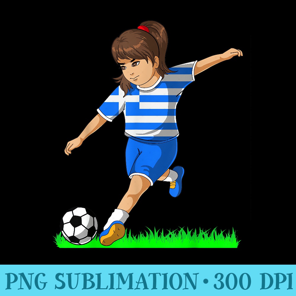 Greek Soccer Girl Greece Flag Jersey Football Fans - Downloa | Inspire ...