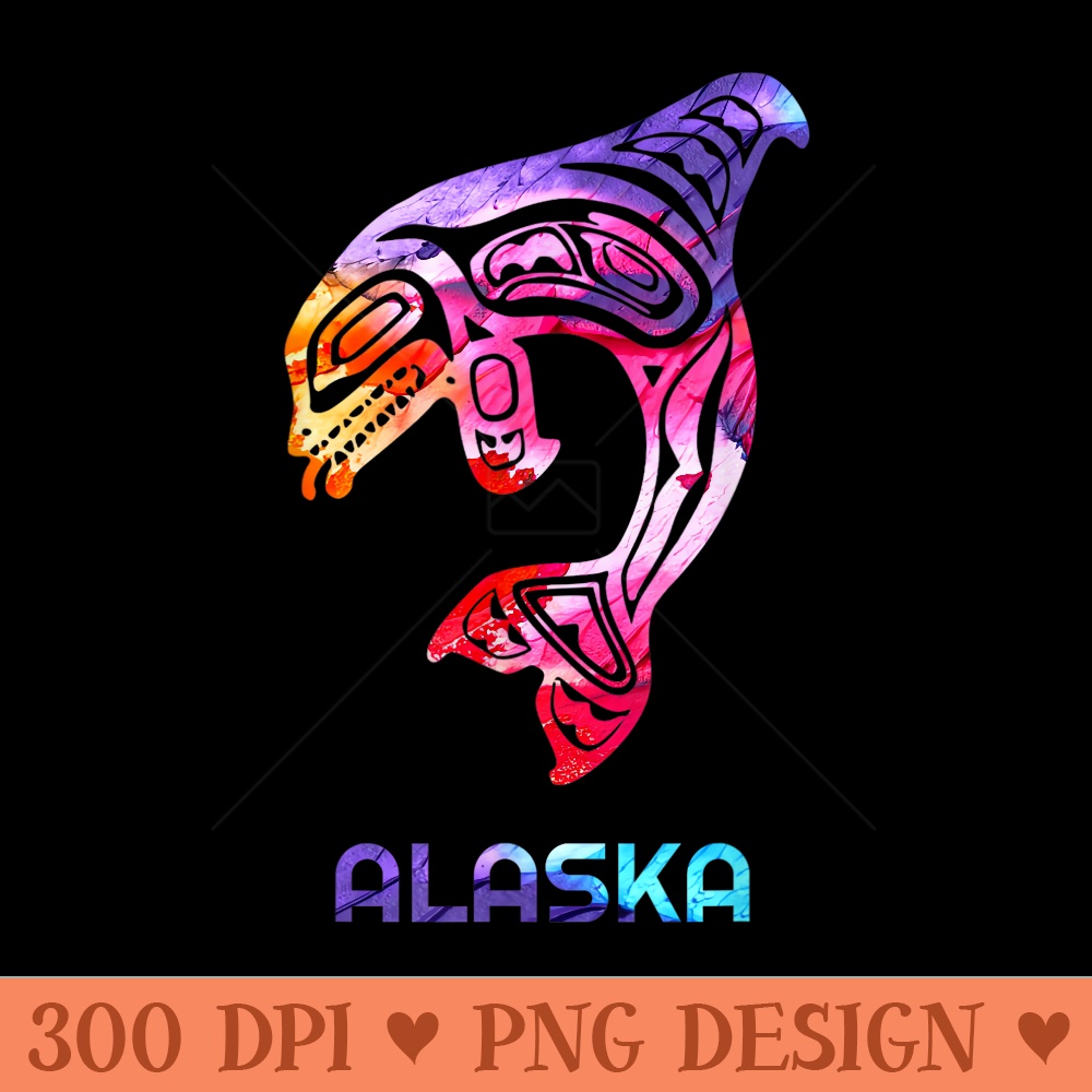 Colorful Alaska PNW Native American Indian Orca Killer Whale | Inspire ...