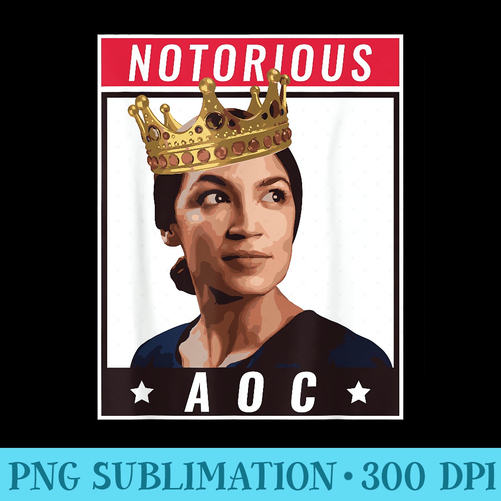 Notorious AOC Retro Democrat T - High Quality PNG Download | Inspire Uplift