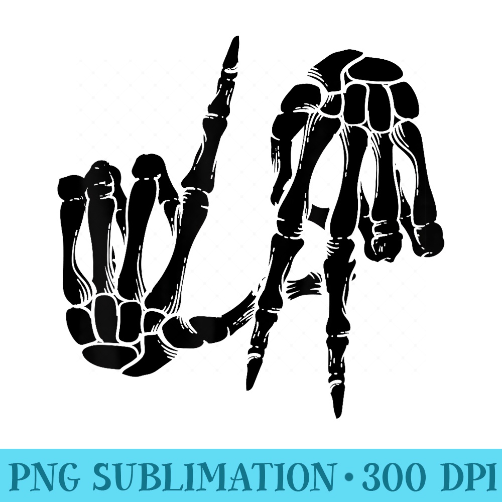 Cute Freaky Los Angeles Hand Sign Skeleton LA - Transparent | Inspire ...