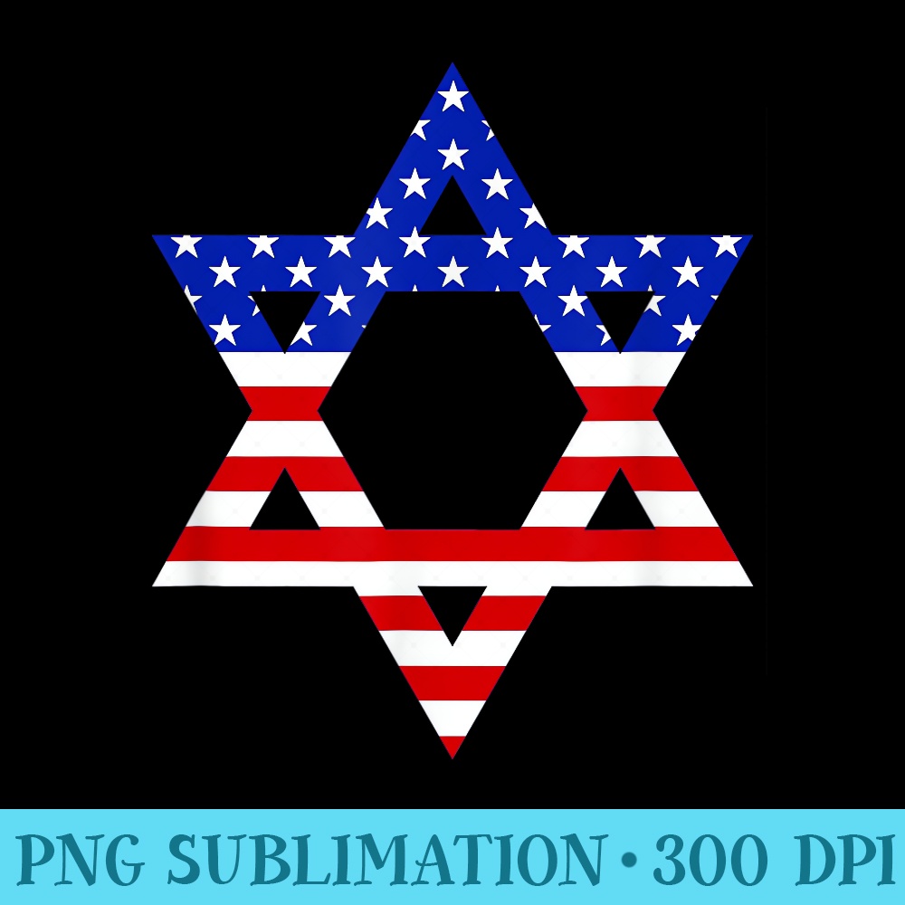 Star of David American Flag Proud Patriotic Jewish Graphic - | Inspire ...