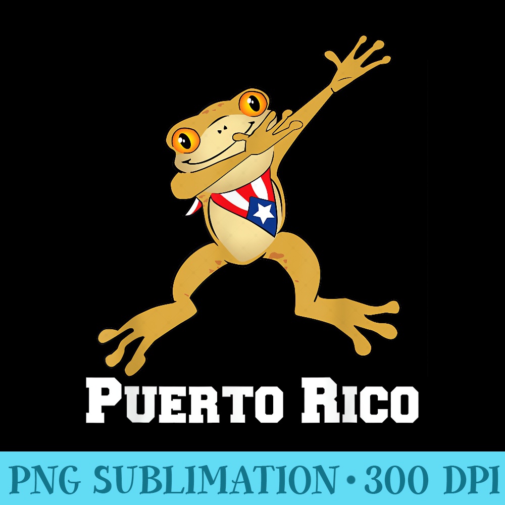 Dabbing Coqui Frog Puerto Rico Funny - Transparent PNG Colle | Inspire ...