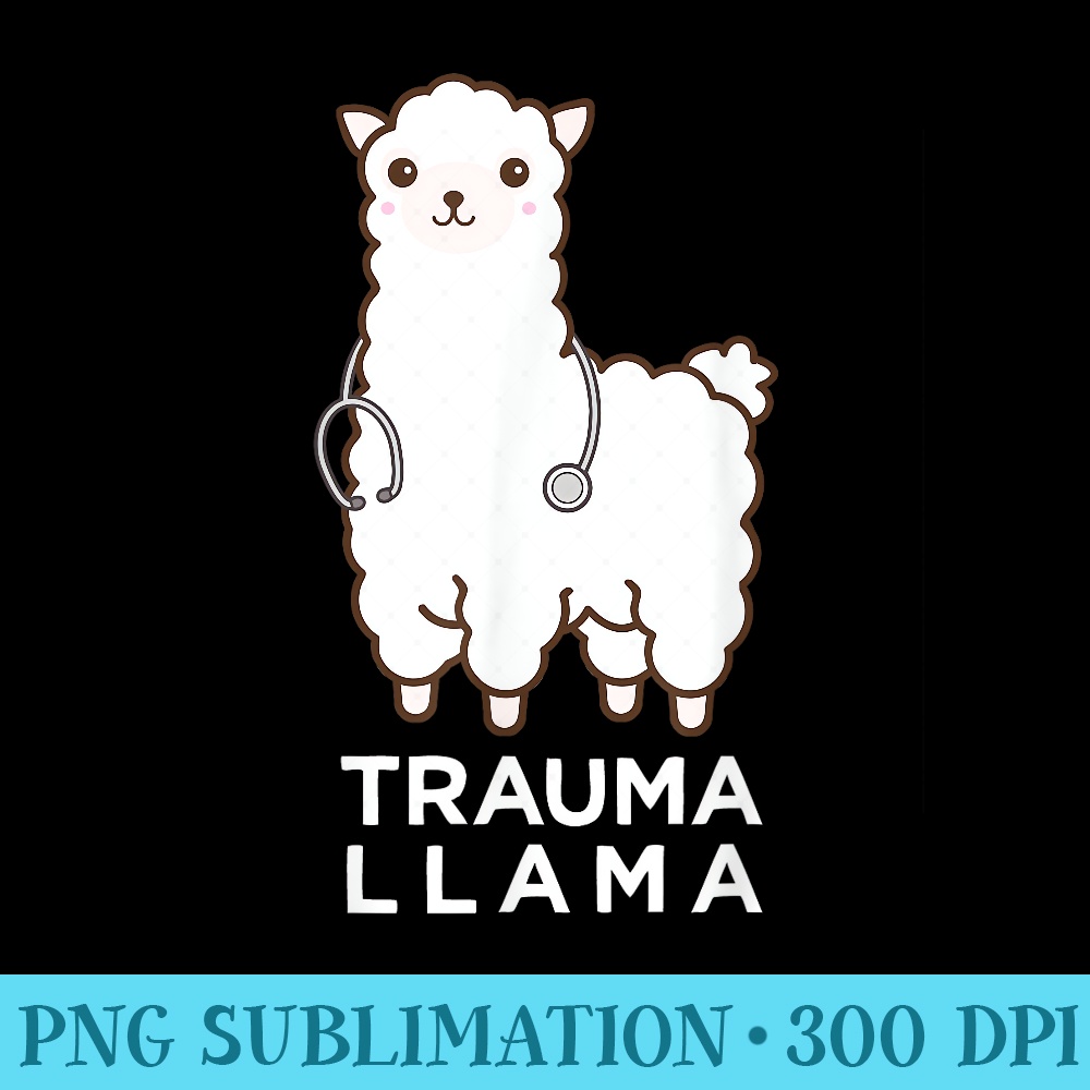 Funny Llama Doctor , No Trauma Llamas - PNG Illustration Dow | Inspire ...