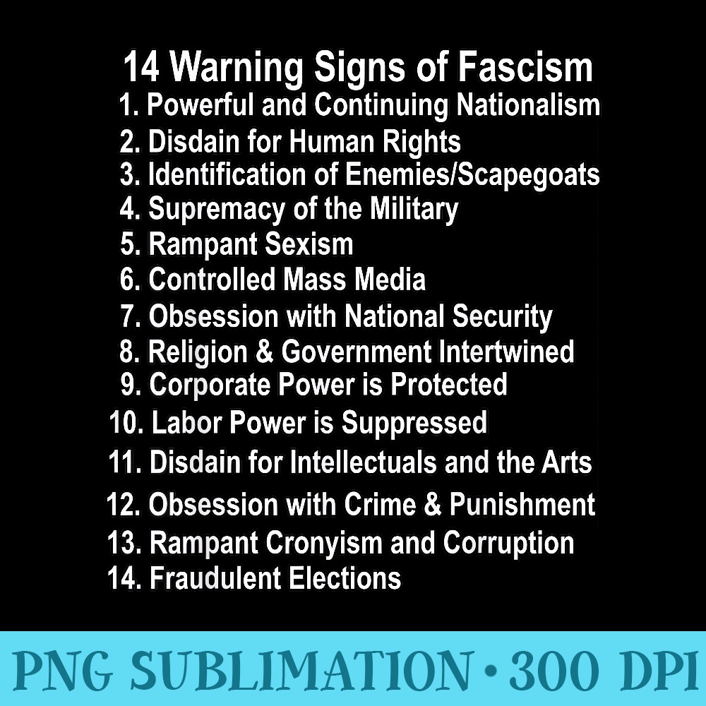 Warning Signs of Fascism Anti Trump Resist Fascist - Downloa | Inspire ...