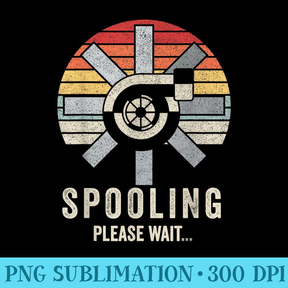 Retro Vintage Spooling Turbo Please Wait - Transparent PNG F | Inspire ...