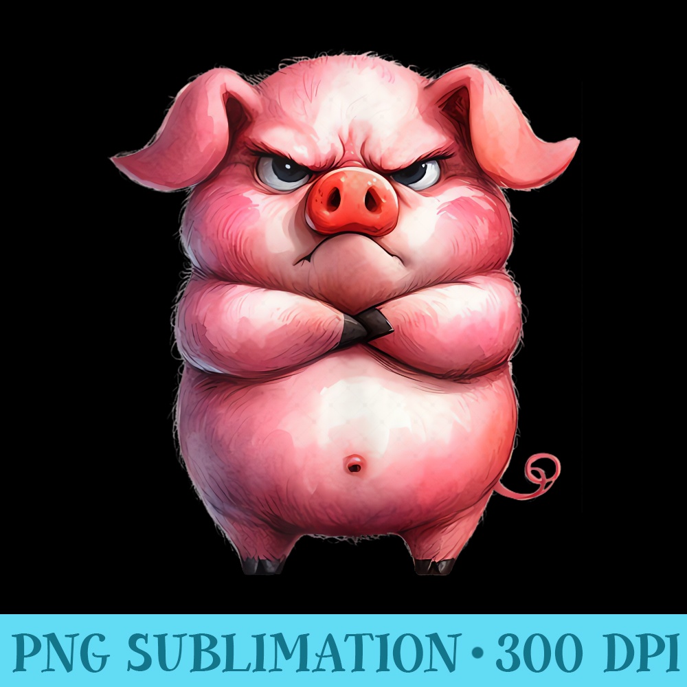 funny animals grumpy pig - PNG Image Download | Inspire Uplift
