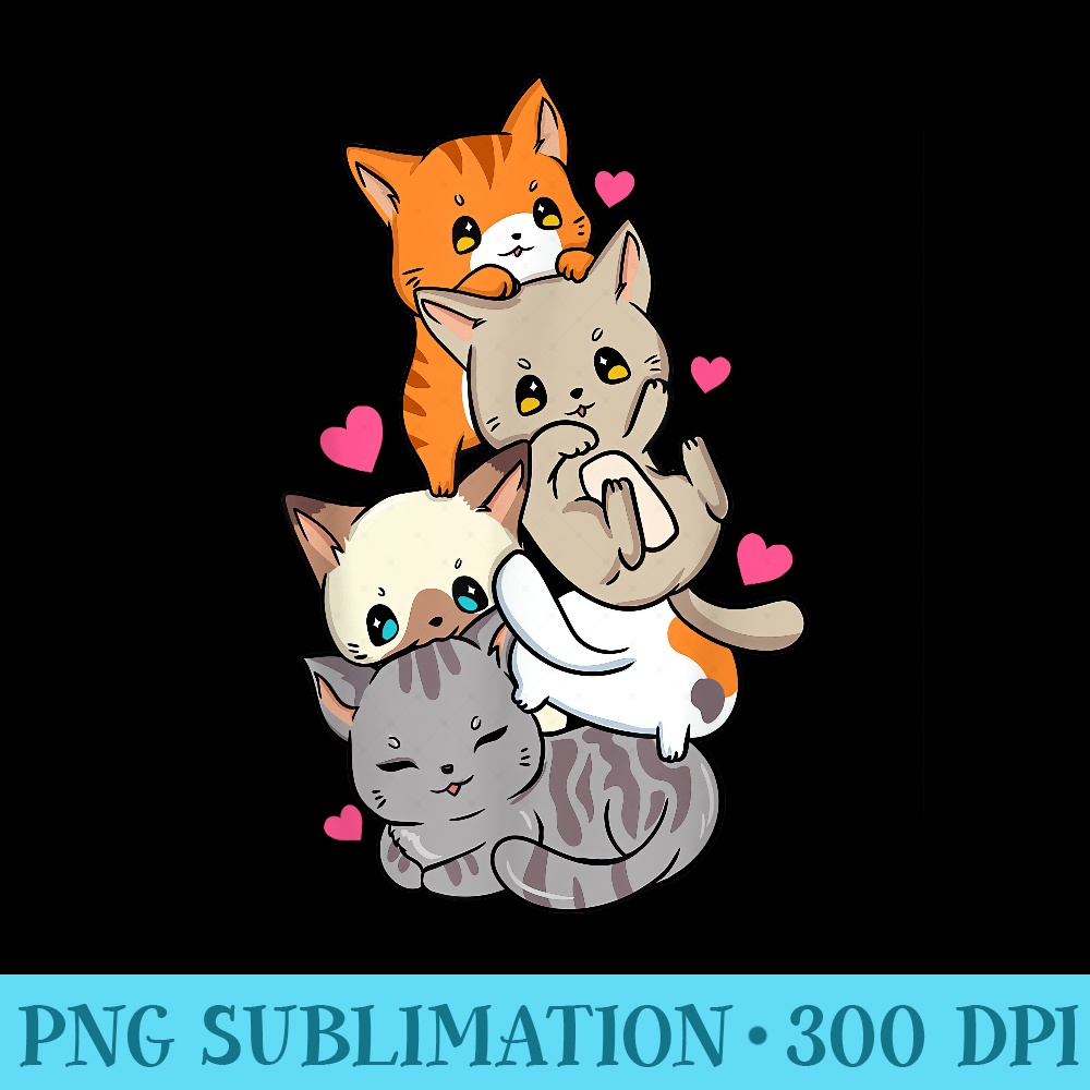 Cat Cats Cute Kitty Anime Kawaii Neko - Free Transparent PNG | Inspire ...