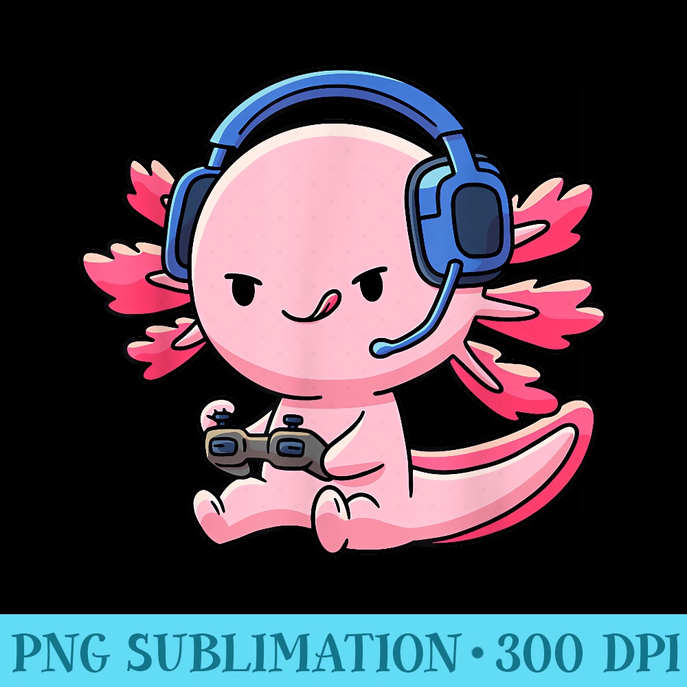 Axolotl Fish Video Game Gaming Girls Anime Lizard Gamer - PN | Inspire ...