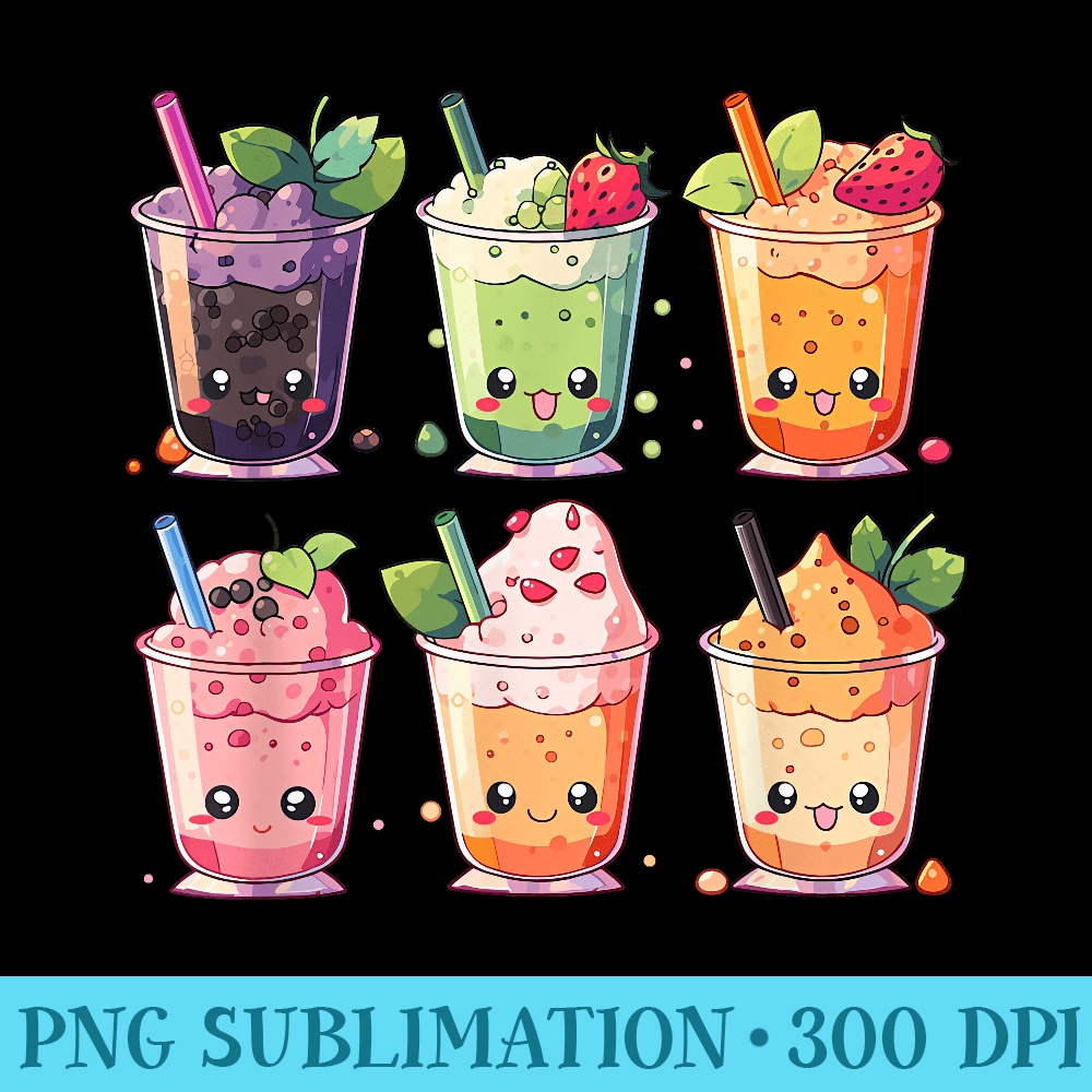 Cute Bubble Tea Boba Milk Tea Kawaii Anime Lover - PNG Downl | Inspire ...