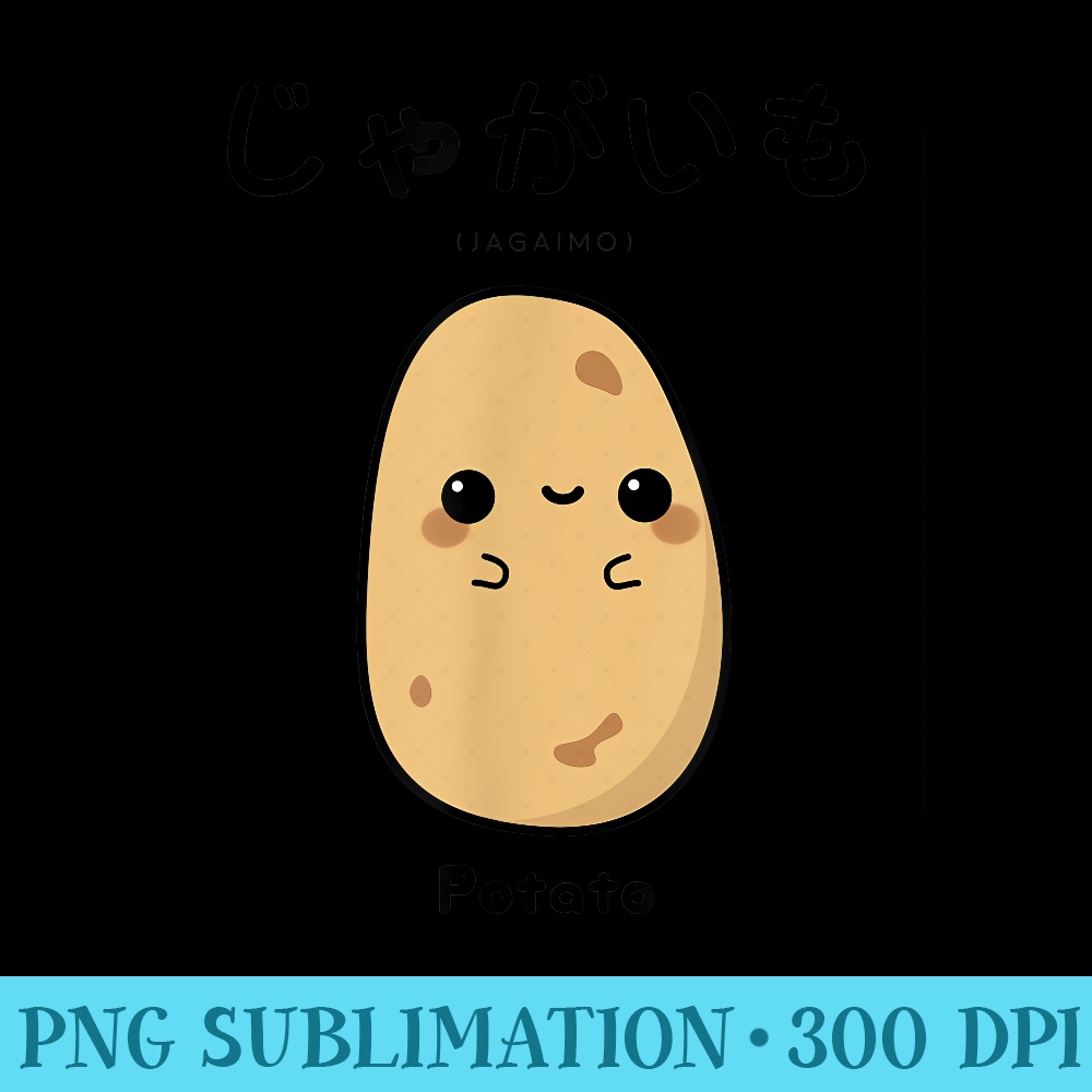 Cute Kawaii Potato Japanese Language Tshirt for Anime Fans - | Inspire ...