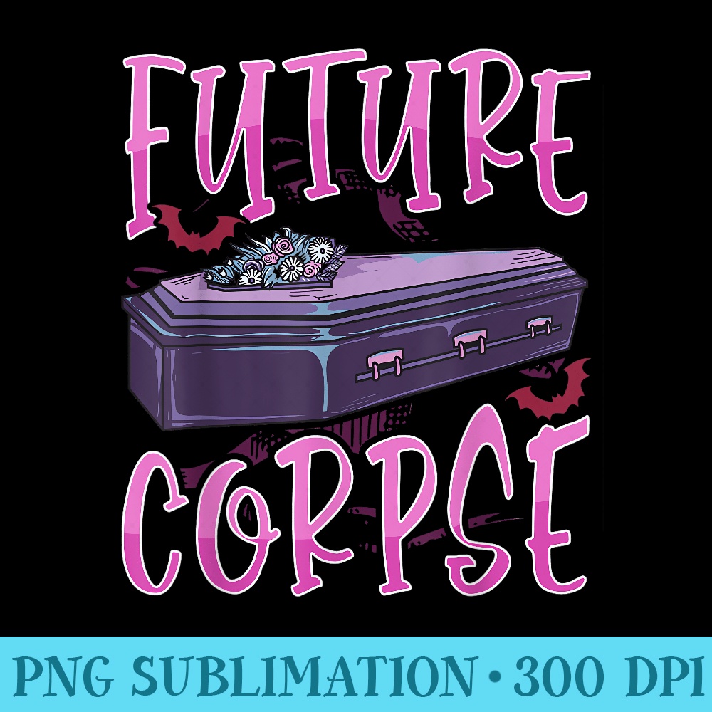 Future Corpse Funny Coffin Pastel Emo Goth - Digital PNG Dow | Inspire ...