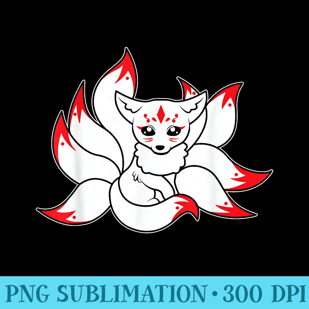 Japanese Fox Cute Funny Kitsune Kami Anime Kawaii Inari Fox | Inspire ...