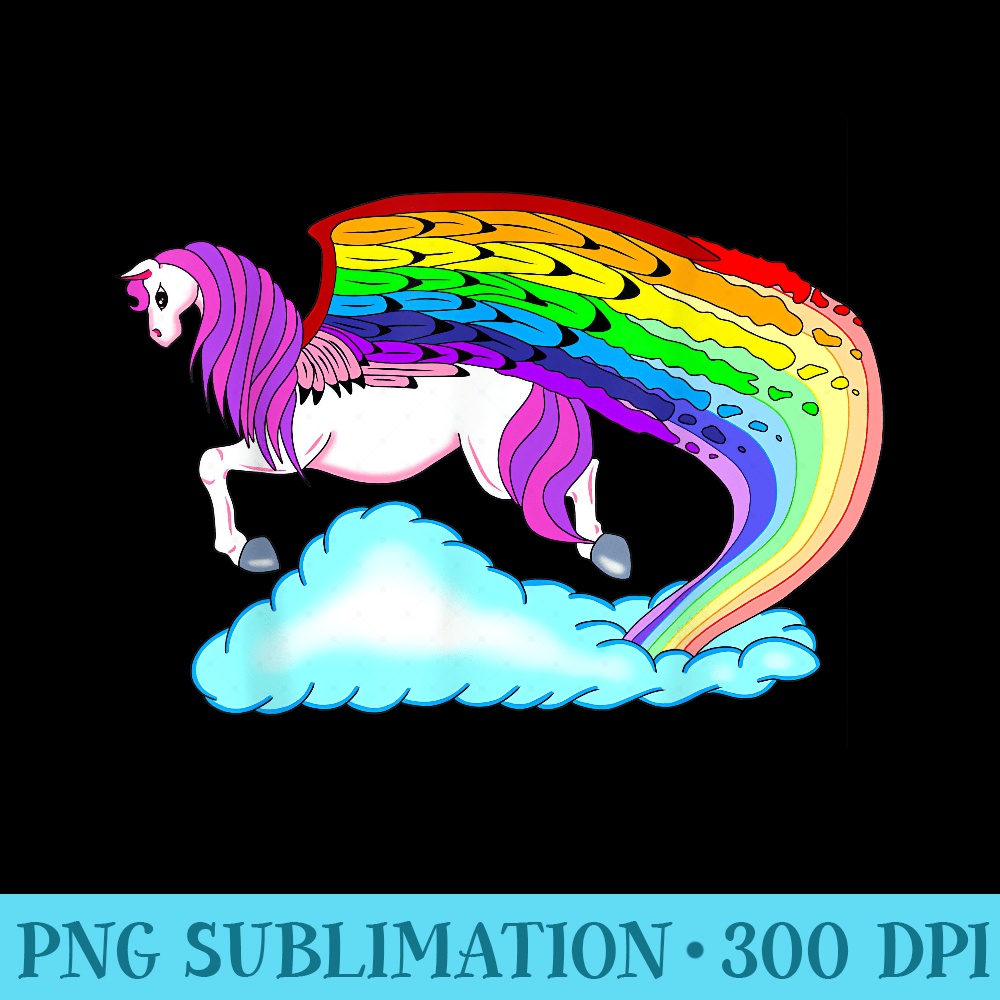 Rainbow Pegasus - PNG Download Source | Inspire Uplift