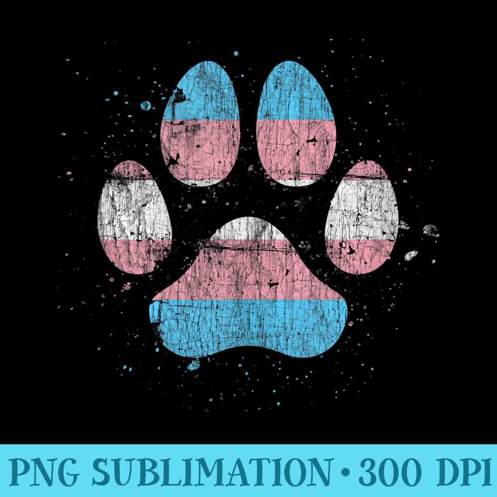 Puppy Dog Pawprint Paw LGBT Pride Month Transgender Flag - P | Inspire ...