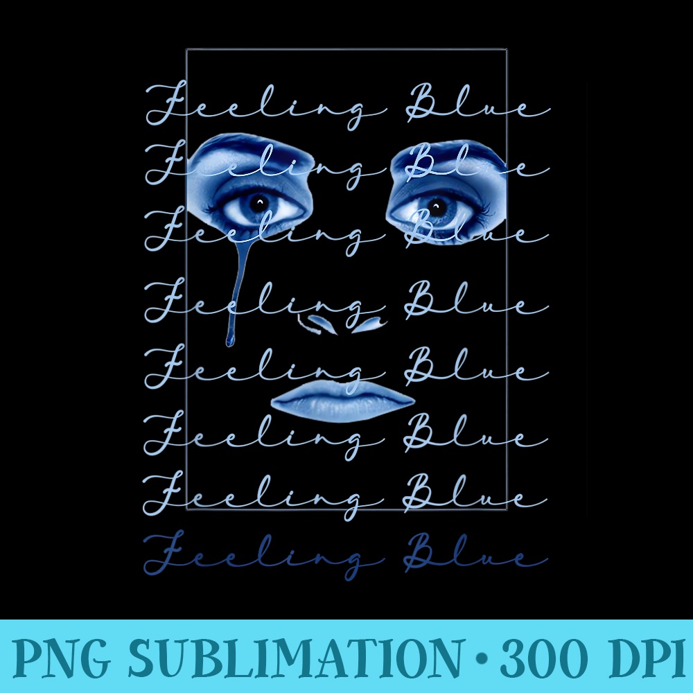 Emo Feeling Blue Sad Tear Crying Eye - Modern PNG designs | Inspire Uplift