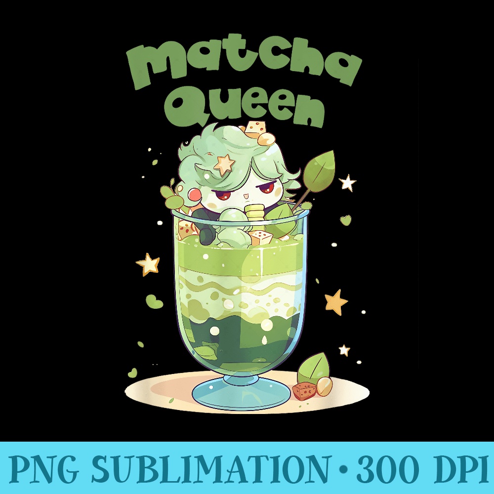 Cute Kawaii Matcha Latte Parfait Green Tea Ice Cream - Free | Inspire ...