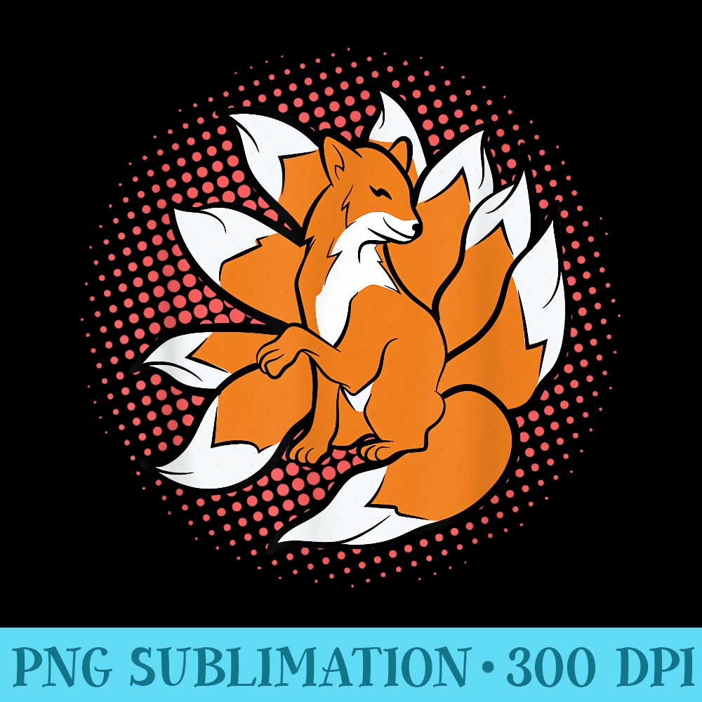 Nine Tailed Kitsune Japanese Fox Kami Inari for Girls - Shir | Inspire ...