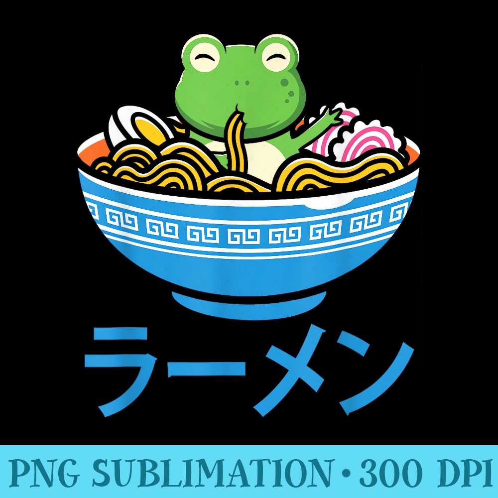 Frog Ramen Manga Otaku Japanese Noodles Kawaii Anime Frog - | Inspire ...