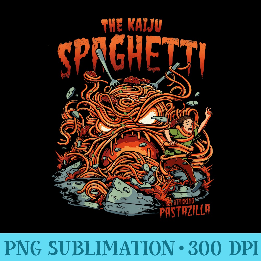 Japanese Kaiju Spaghetti Monster Anime B Movie Foodie - Subl | Inspire ...