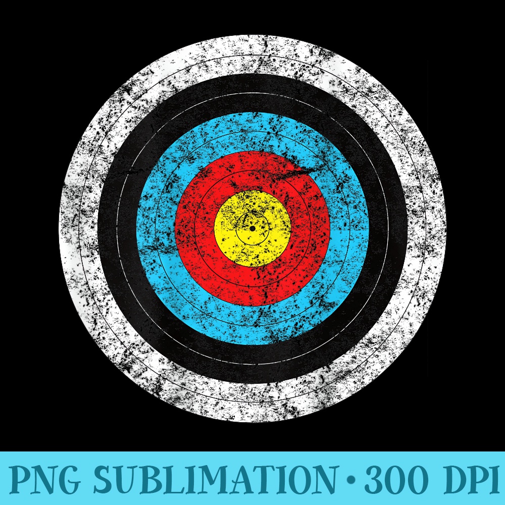 Print on Back Funny Retro Archery Target Hunter - High Resol | Inspire ...