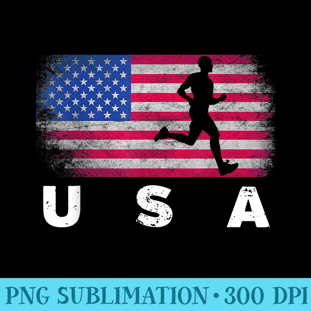 American Flag Track Field Cute Field Running - PNG Graphic D | Inspire ...