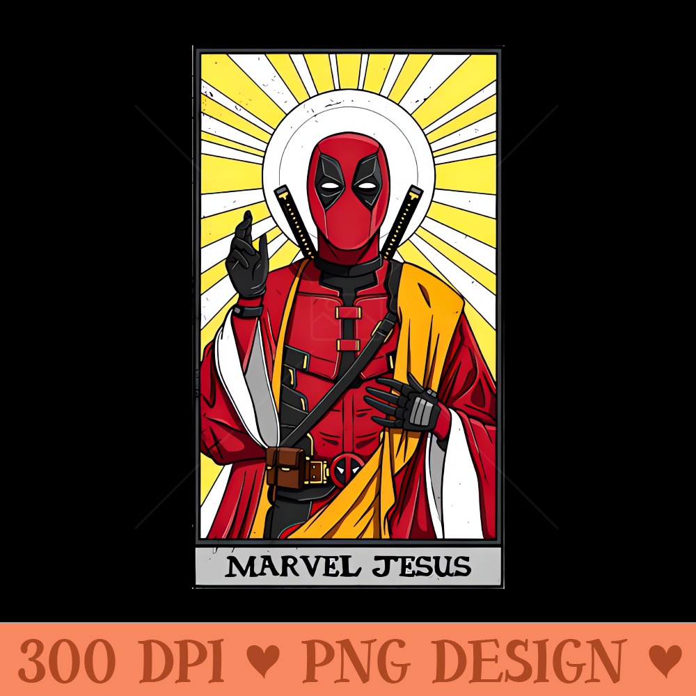 Deadpool Jesus Saviour Parody Funny Meme - Exclusive PNG des | Inspire ...