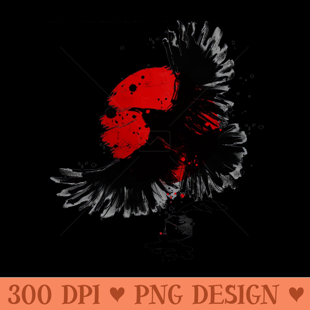 Ink Raven - High Resolution PNG Design | Inspire Uplift