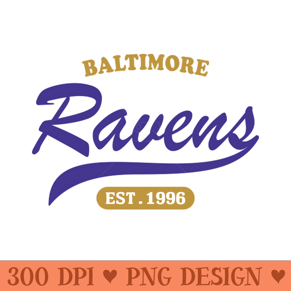 Baltimore Ravens Classic Style - Transparent PNG Mockup | Inspire Uplift