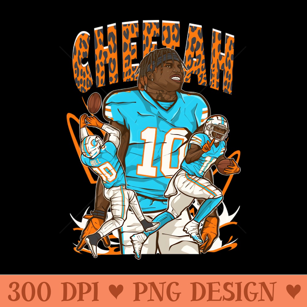 Tyreek Hill Cheetah Cartoon - Download PNG Artwork | Inspire Uplift