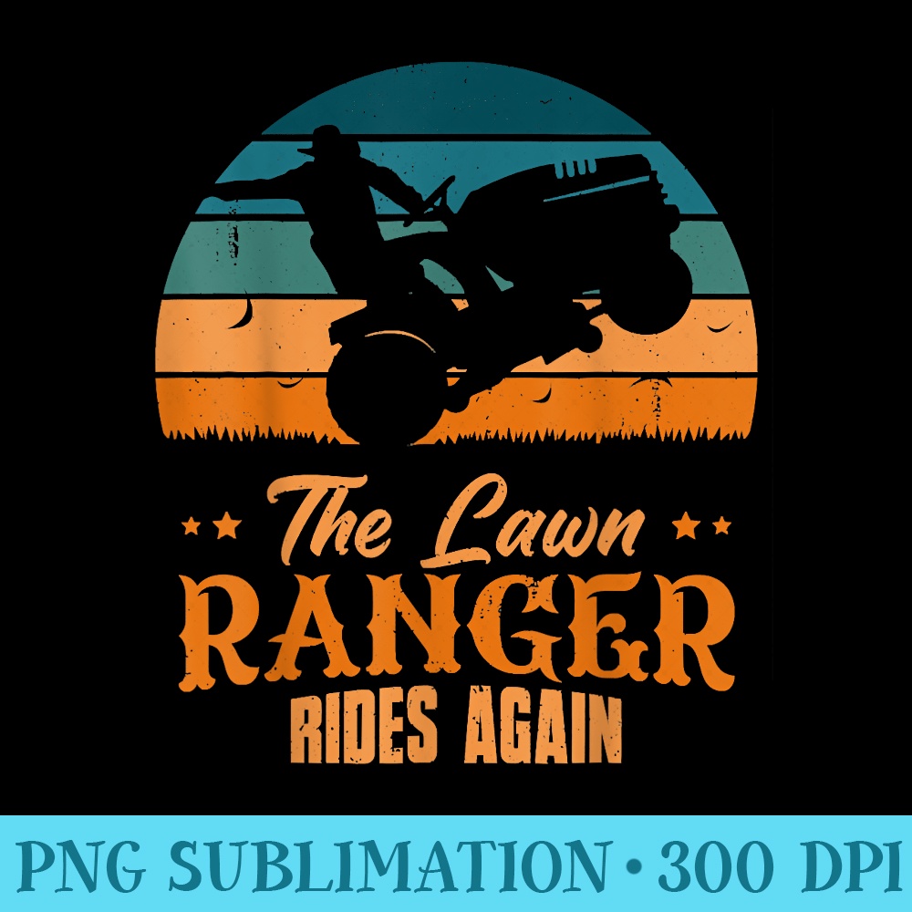 The Lawn Ranger Rides Again Mowing Vintage Retro Mower - Hig | Inspire ...