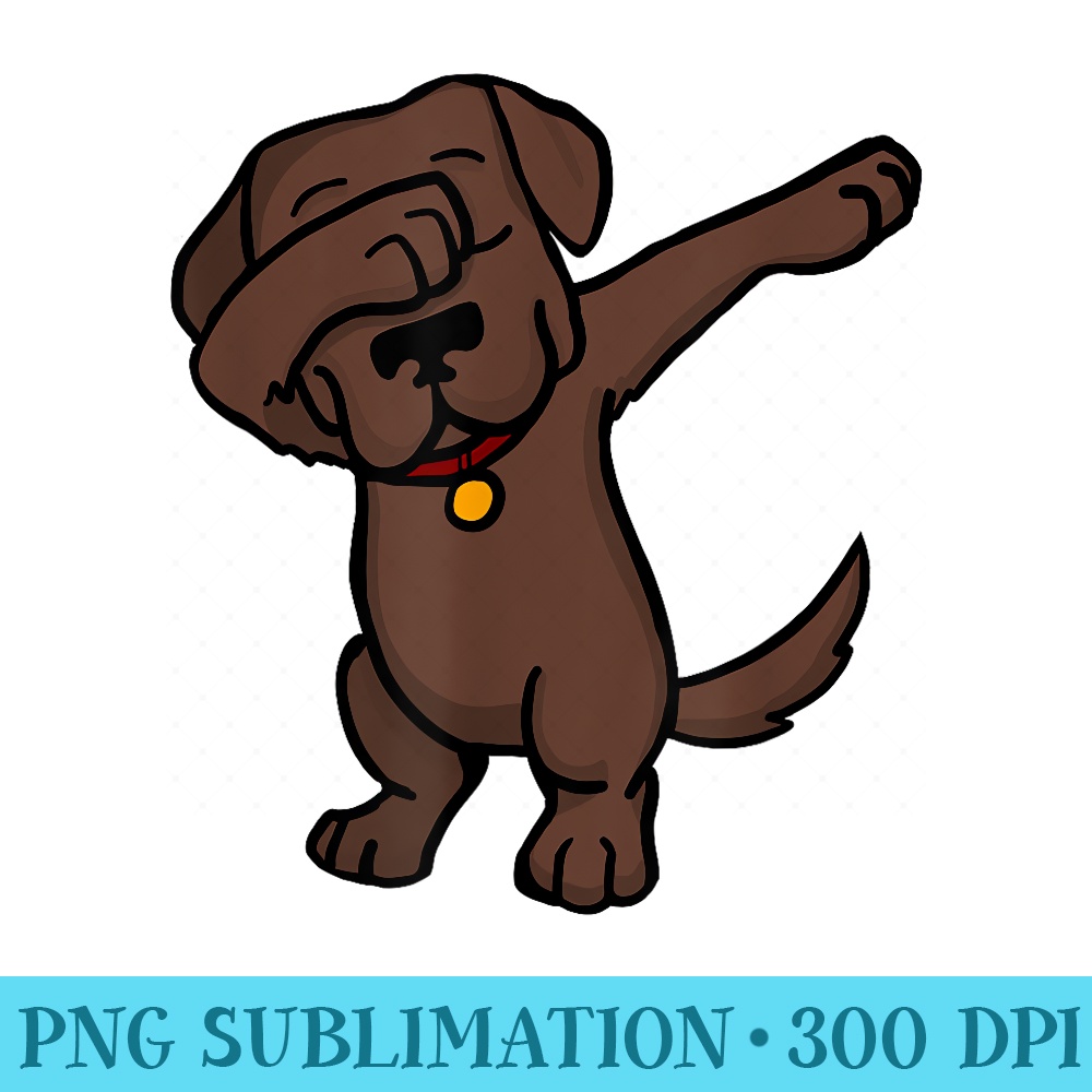 Chocolate Lab Dabbing Funny Dog Dab - High Resolution PNG Co | Inspire ...