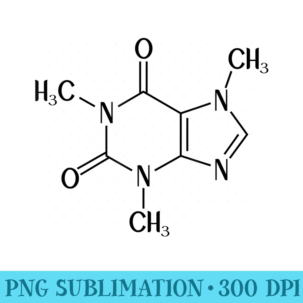 Caffeine Chemistry Structural Formula Molecule Coffee - PNG | Inspire Uplift