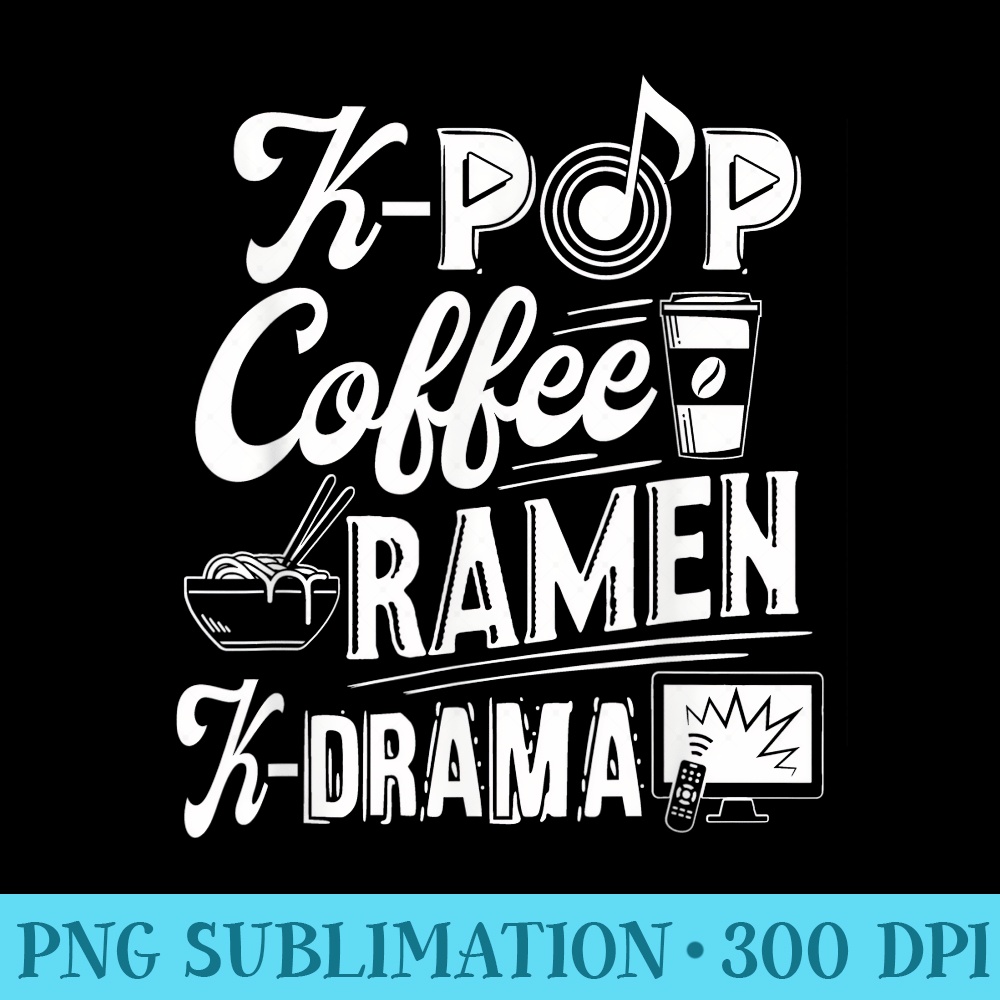 Kpop Merchandise KDrama Kpop Coffee Ramen - Transparent PNG | Inspire ...