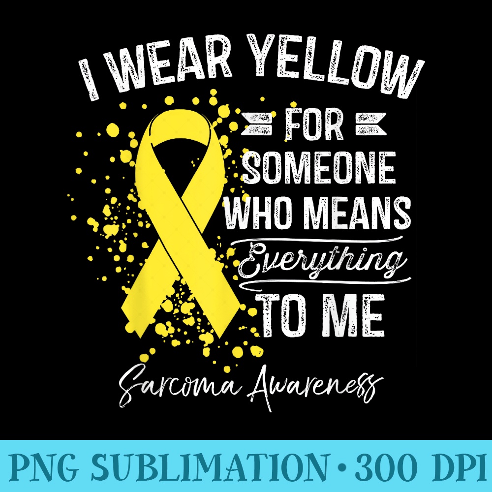 I Wear Yellow Sarcoma Cancer Yellow Ribbon Awareness - High | Inspire ...