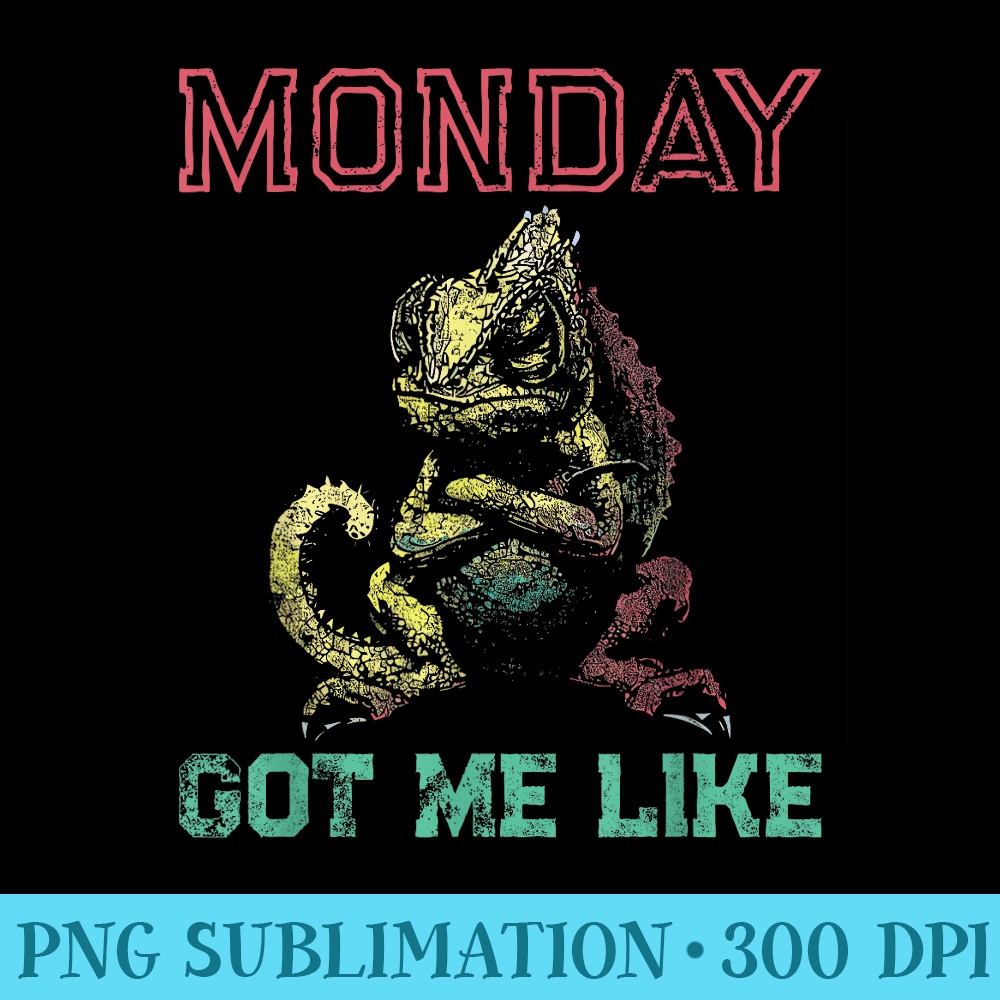 Monday Got Me Like Grumpy Funny Lizard I Hate Mondays - Down | Inspire ...