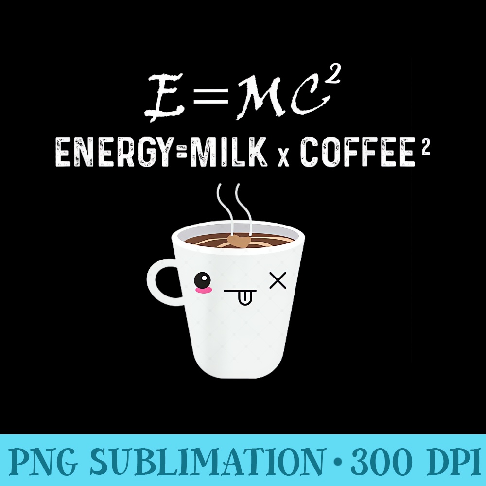 EMC2 Funny Science Coffee Energy Milk Coffee Science - Trans | Inspire ...