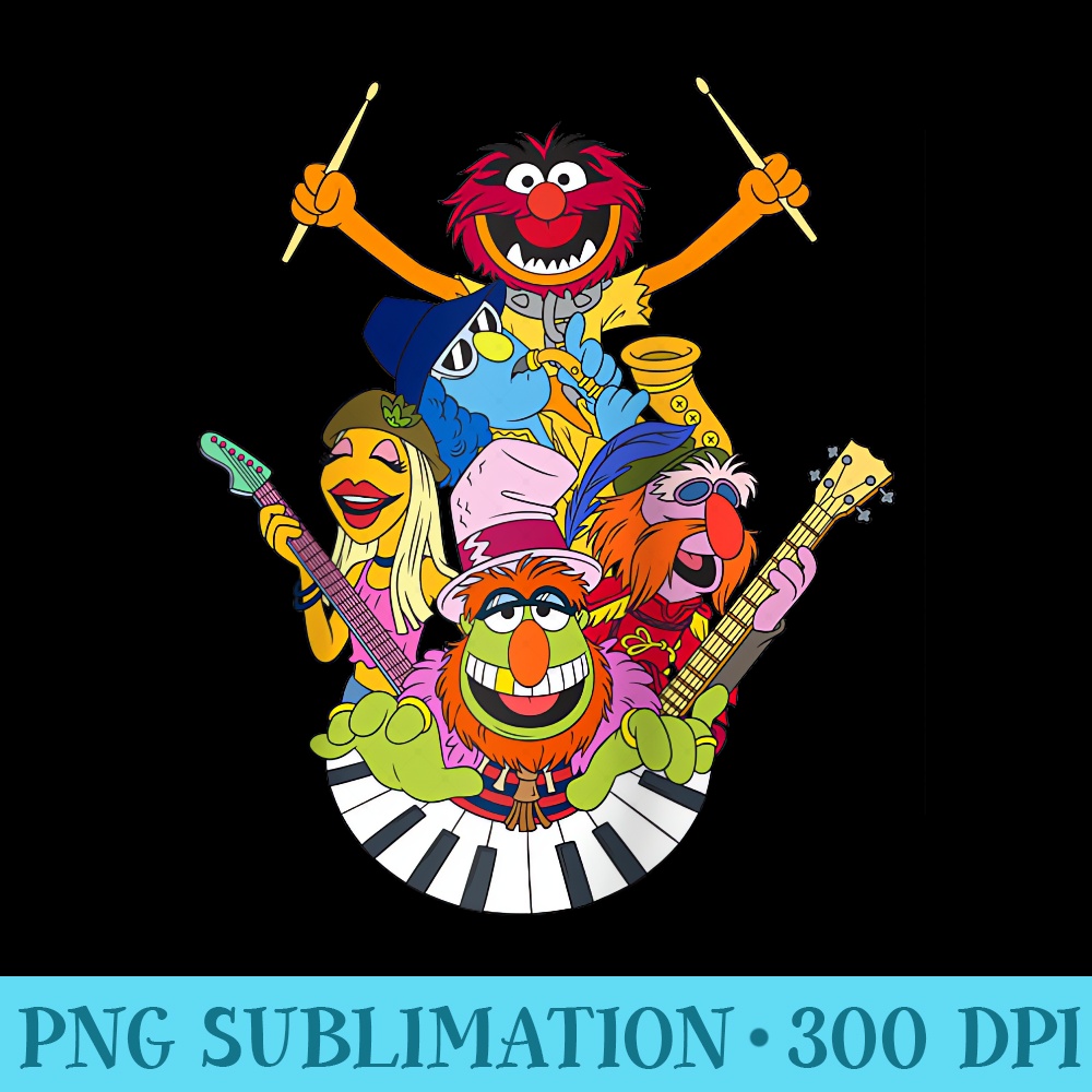 Disney The Muppets Vintage Retro Musical Crew Group Shot Rag | Inspire ...