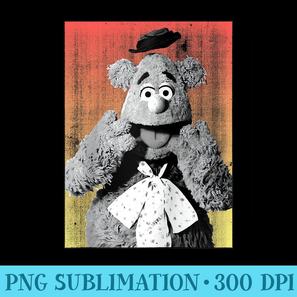 Disney The Muppets Silly Fozzie Bear Distressed Big Portrait | Inspire ...
