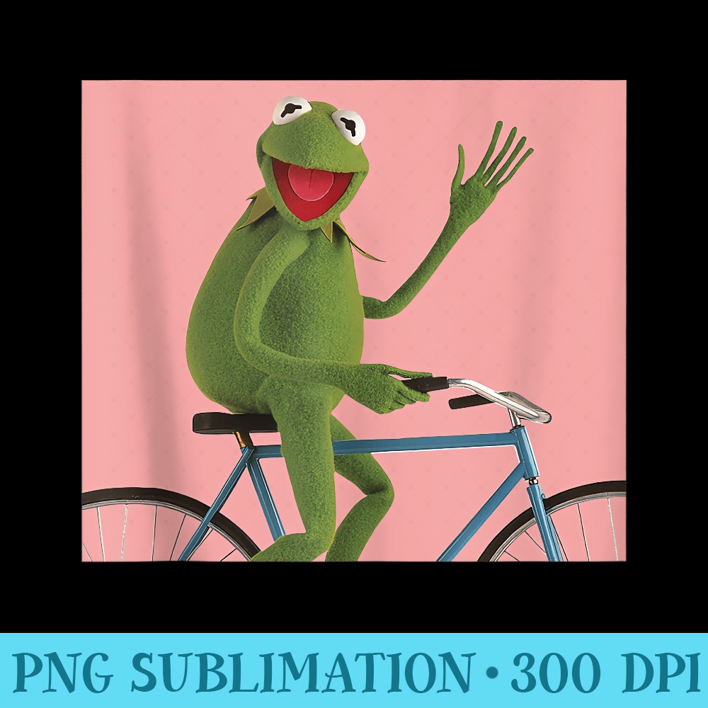 Disney The Muppets Kermit The Frog Bike Ride - PNG Graphic D | Inspire ...