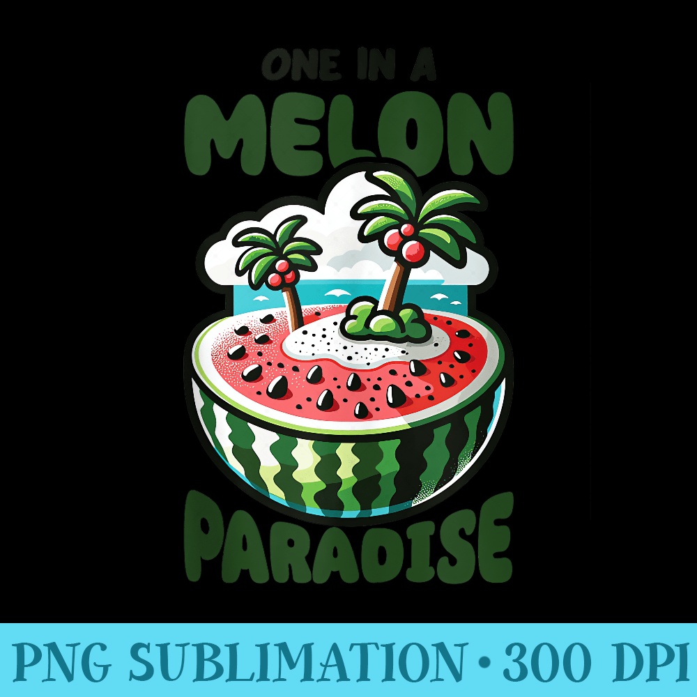 Kawaii Melon Lover Island One In A Melon Paradise - High Qua | Inspire ...